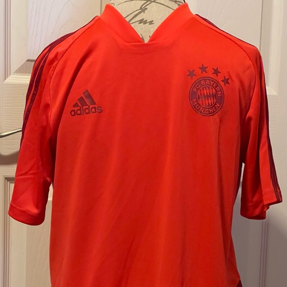adidas | Shirts | Fc Bayern Munich Soccer Jersey Futbol Adidas Red Mens ...